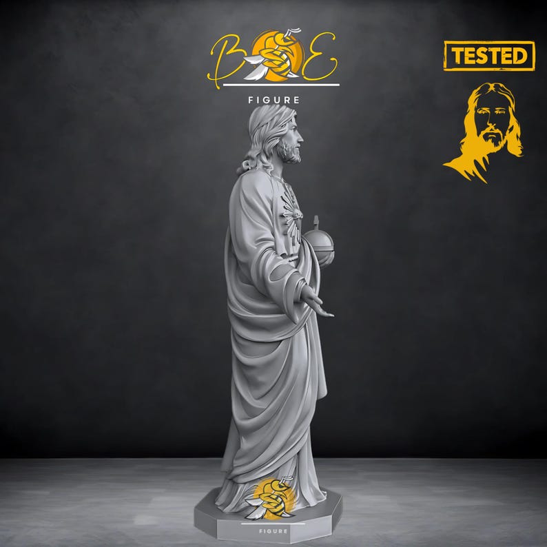 Jesus Christ Figure STL File, 3D Printer Diorama (digital Download ...