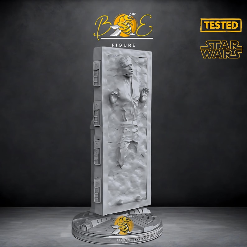 Han Solo in Carbonite STL File – Star Wars 3D Printing (digital ...