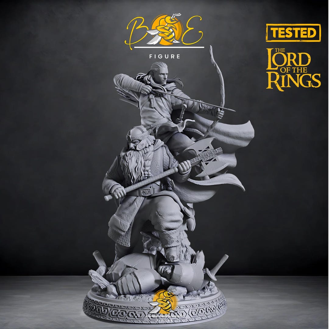 LOTR - Legolas & Gimli + Bust High Quality STL File, 3D Digital ...