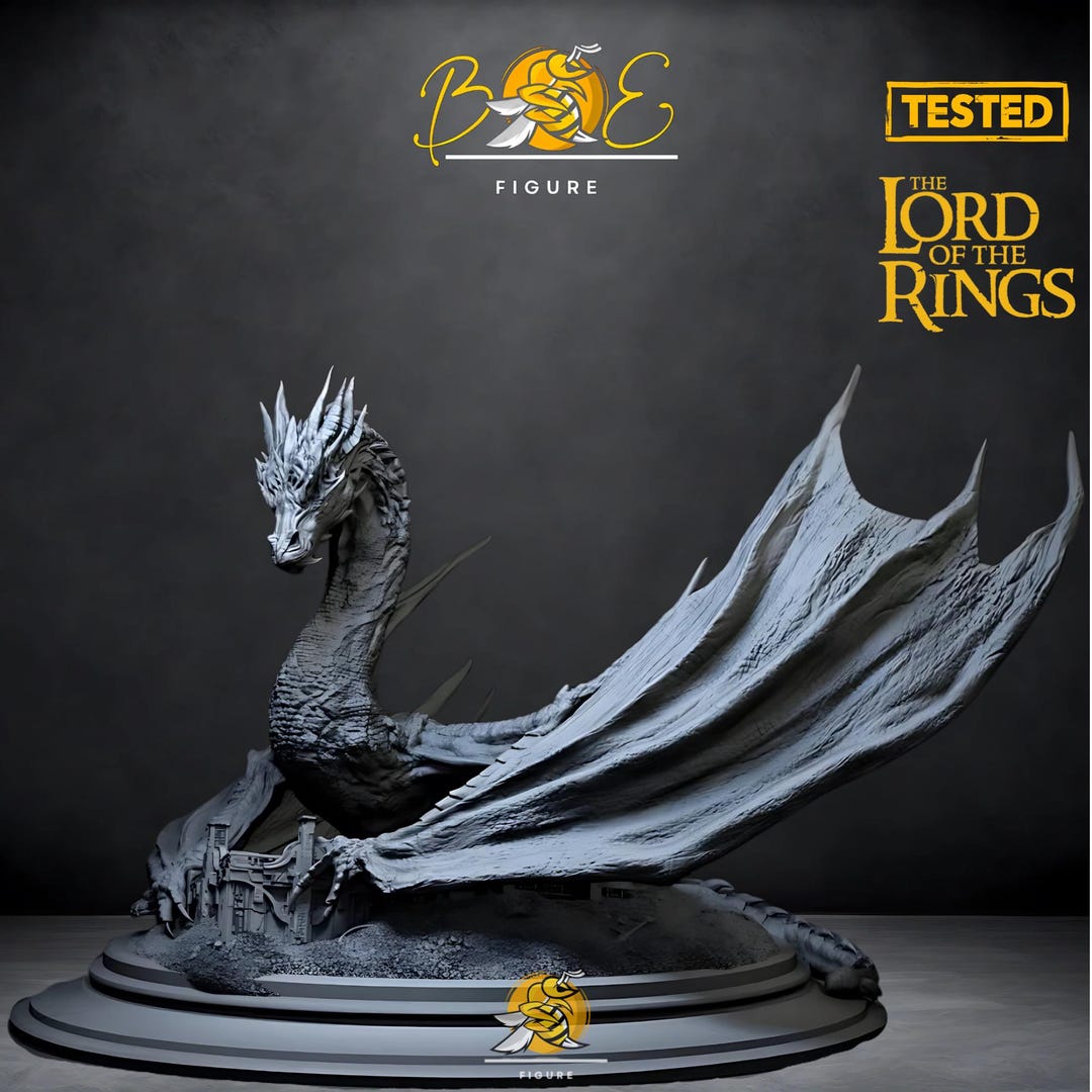 LOTR - Smaug High Quality STL File, 3D Digital Printing STL File for 3D ...