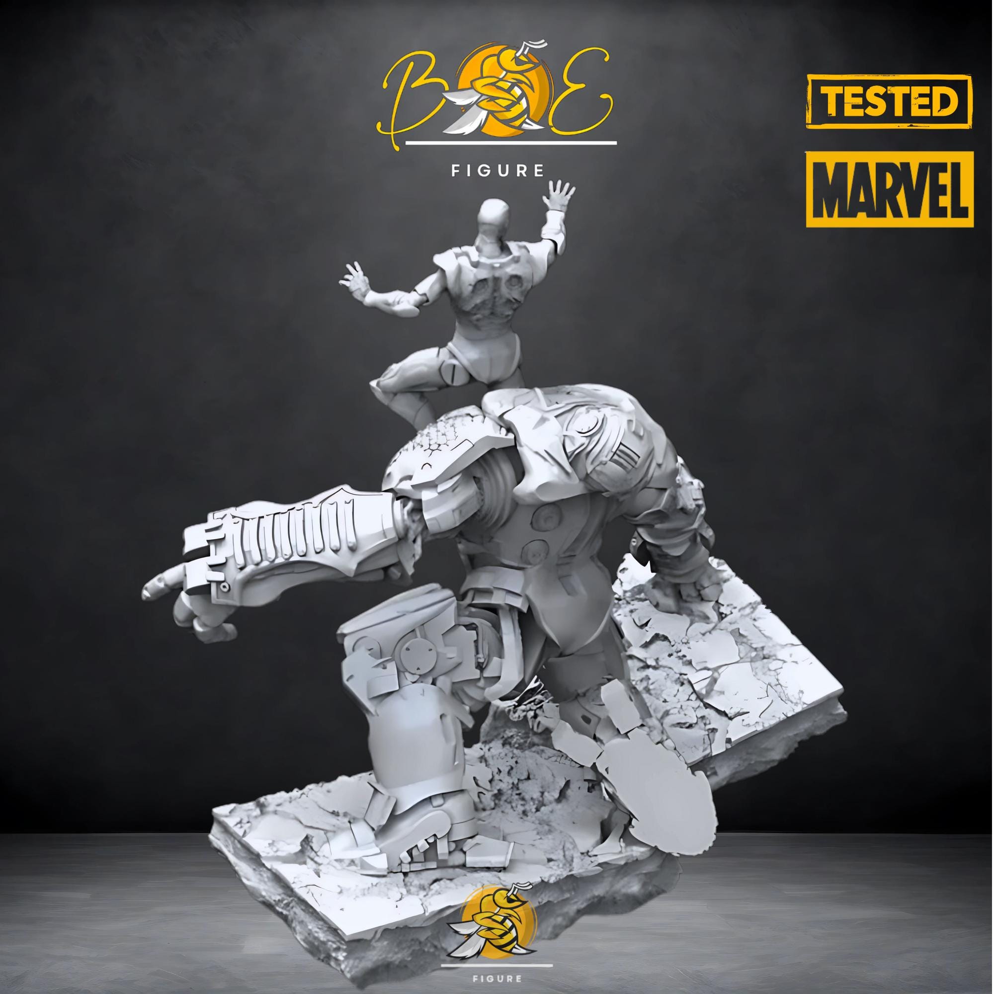 Hulkbuster & Ironman STL File – 3D Printing Diorama - Etsy