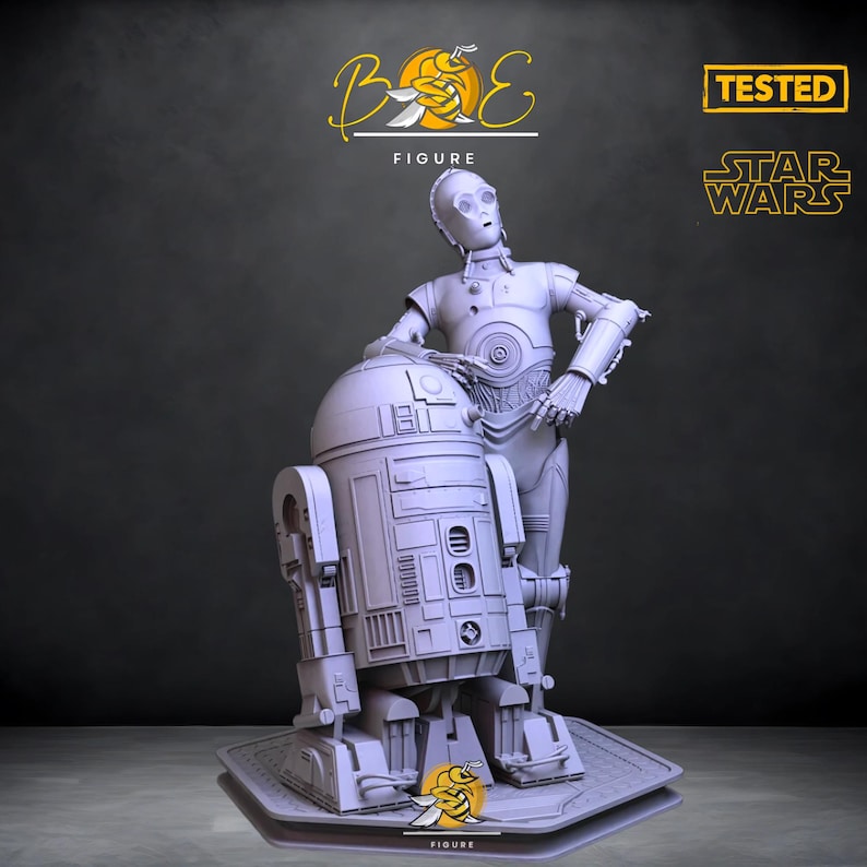 R2D2 & CP30 Star Wars STL File – 3D Printing Diorama (digital Download ...