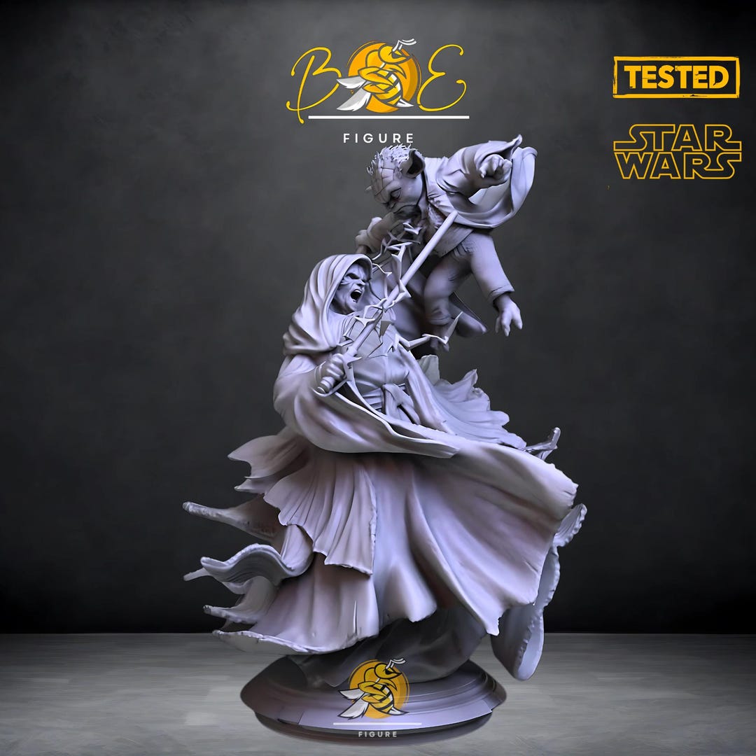 Star Wars Darth Sidious Vs Yoda 3D Print STL File - Etsy