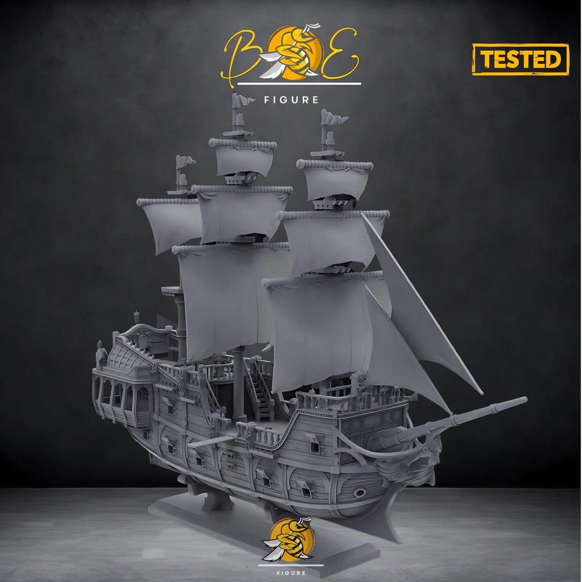 Pirate Ship STL File, 3D Printer Diorama Figure (digital Download) - Etsy