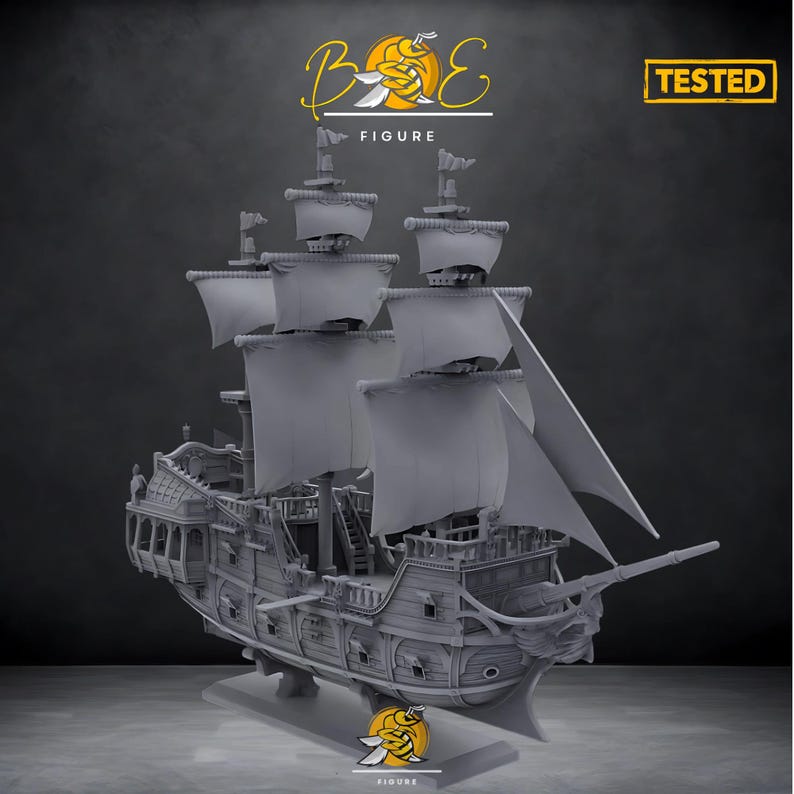 Pirate Ship STL File, 3D Printer Diorama Figure (digital Download) - Etsy