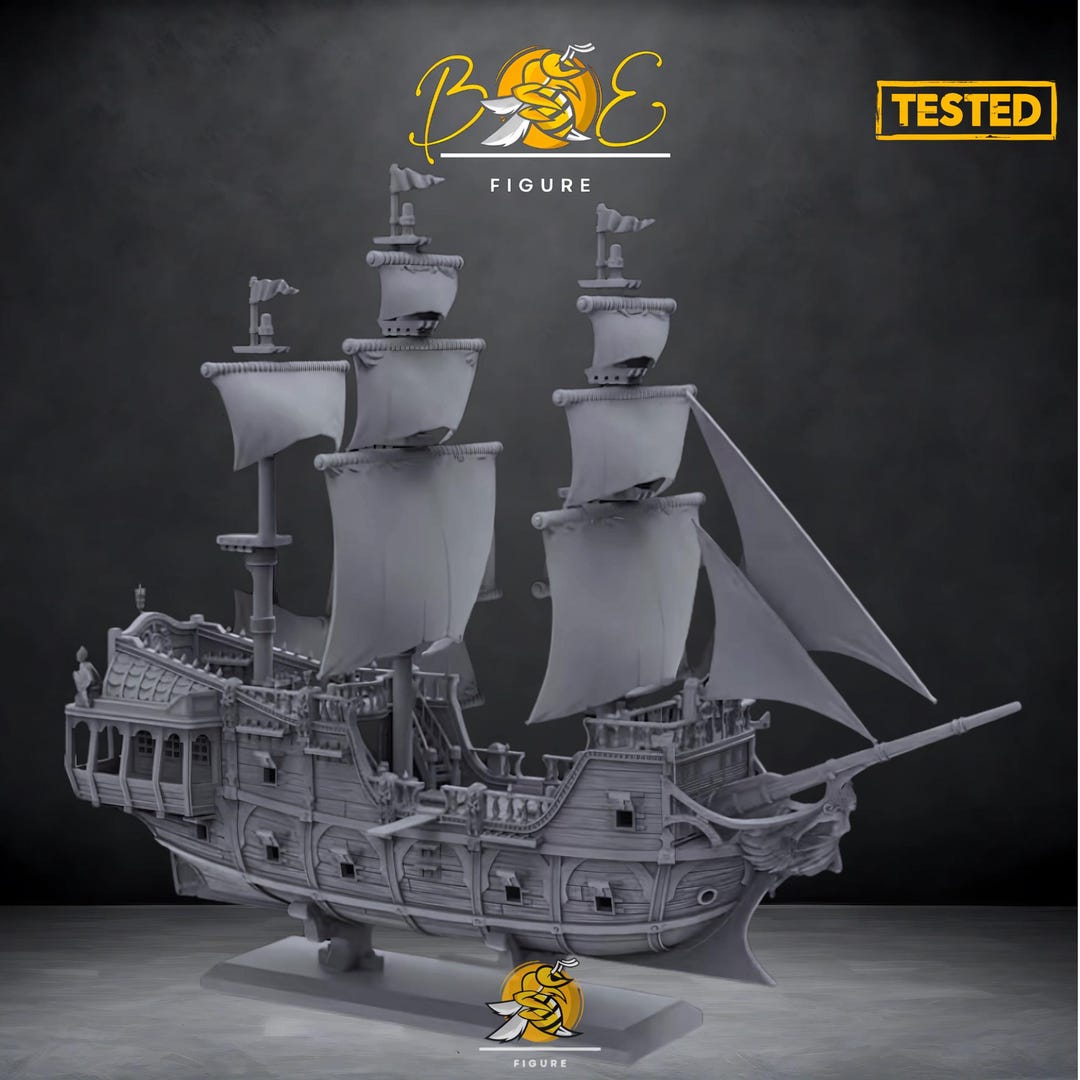 Pirate Ship High Quality STL File, 3D Digital Printing STL File for 3D ...