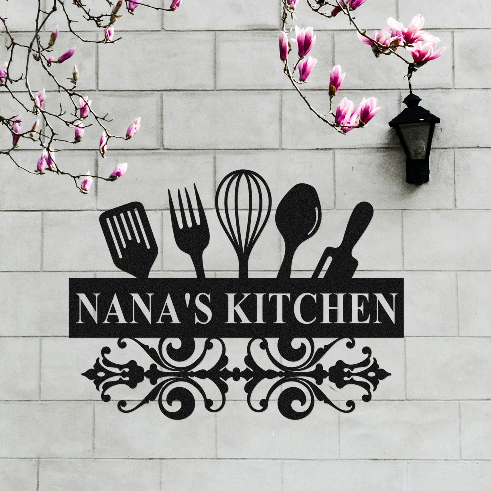 Custom Metal Sign for Kitchen,personalized Kitchen Wall Decor,metal ...