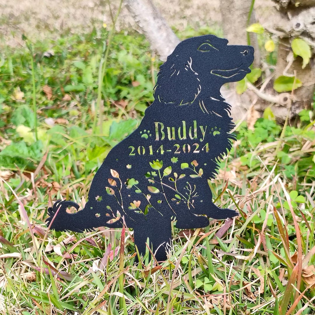 Personalized Dog Garden Sign,custom Dog Memorial Stake,dog Grave Marker ...