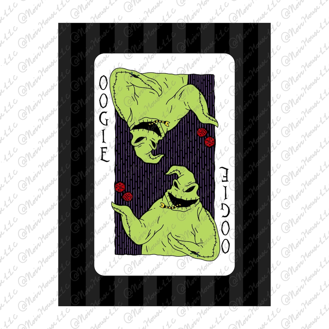 Unframed NBC Oogie Playing Card Art Print, Halloween Creepmas Decor - Etsy