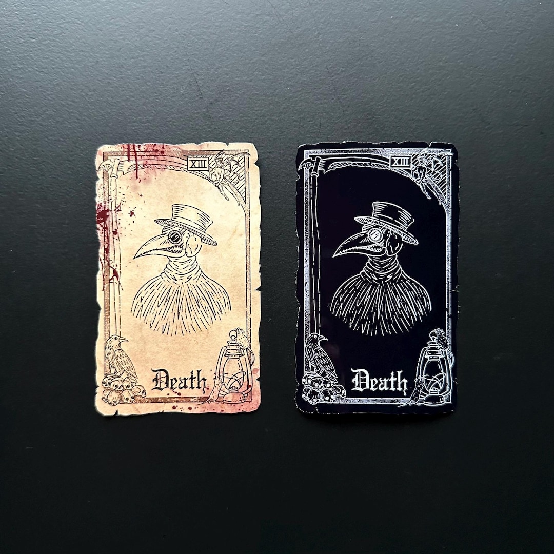 Gothic Death Tarot Sticker, Medieval Plague Doctor, Memento Mori, Dark ...