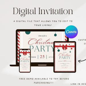 Christmas Invitation Digital Download | Printable Holiday Party Invite ...