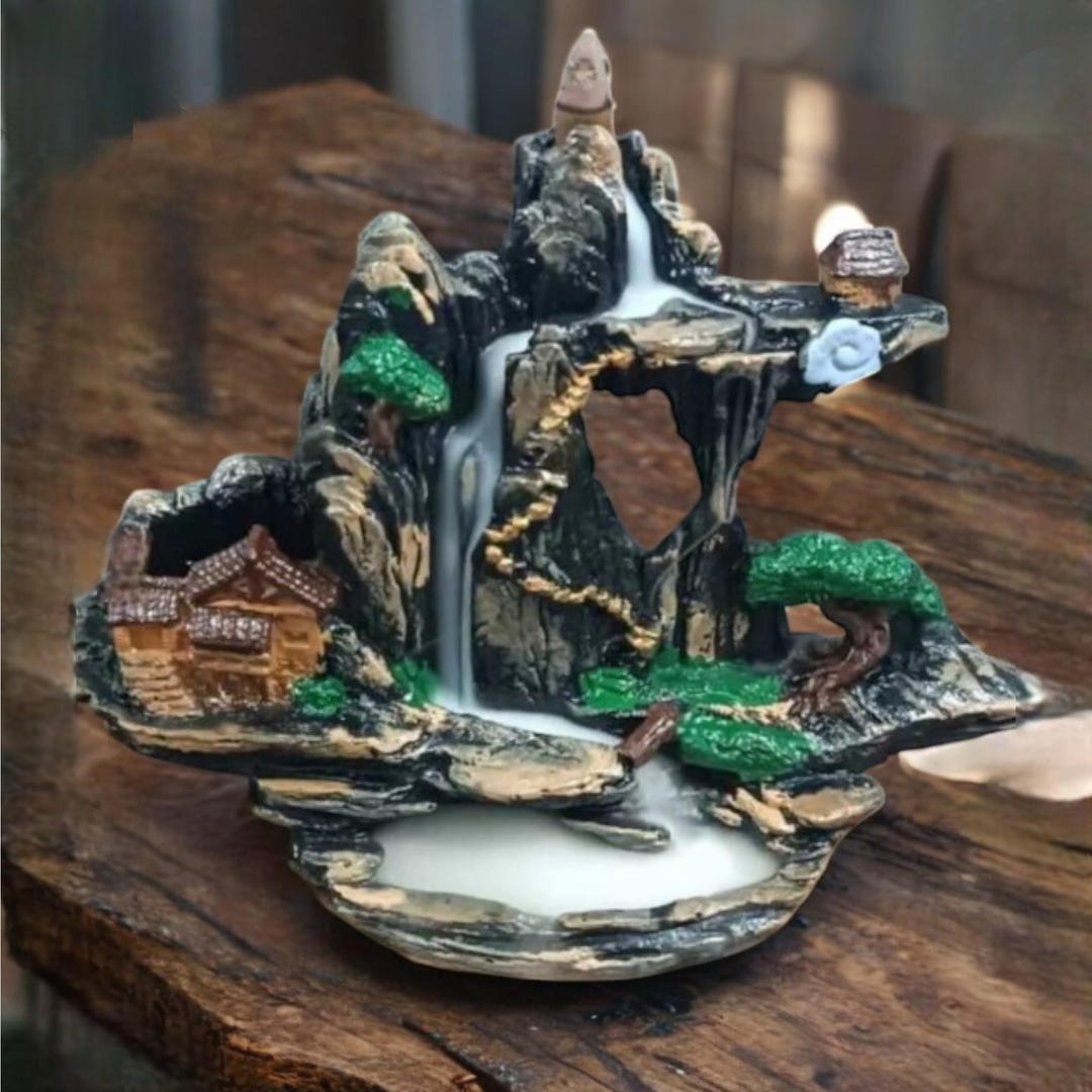 Mountain Waterfall Backflow Incense Burner (length 17 Cm, Width 28 Cm ...