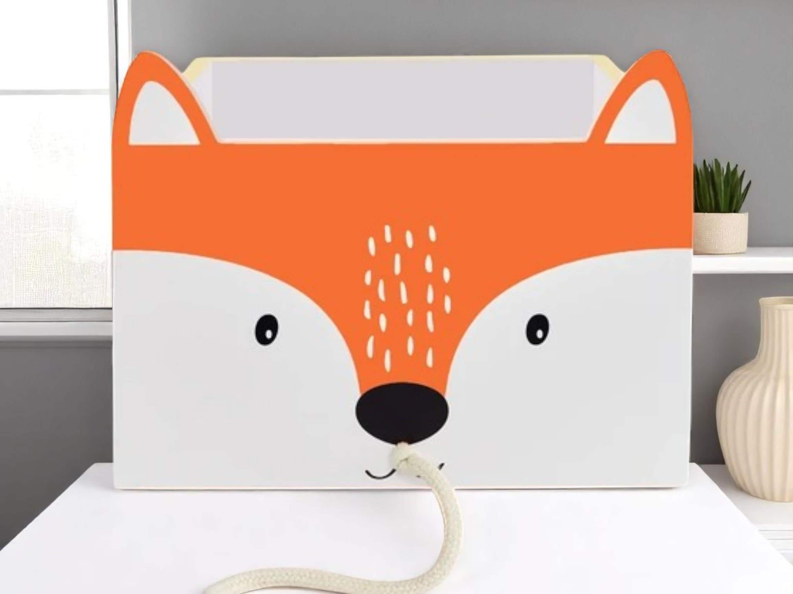 Wooden Fox Rolling Bookshelf: Kids Nursery & Playroom Organization - Etsy