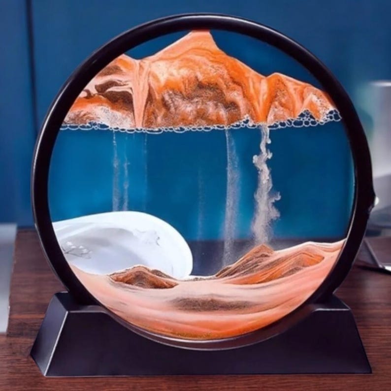 Dynamic Sand Art: Round Flowing Sand Picture (17cm X 15cm) - Etsy