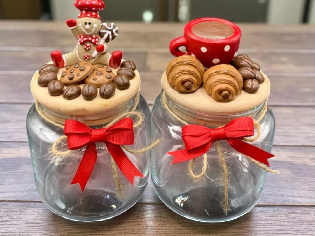 Christmas Cookie Jar Set: Festive Kitchen Decor (500ml) - Etsy