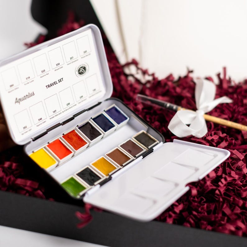 Gift Set "from A WHITE Sheet" Watercolor Paper Made in Latvia From 100% ...