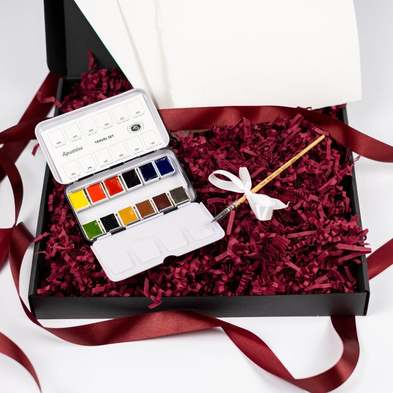 Gift Set "from A WHITE Sheet" Watercolor Paper Made in Latvia From 100% ...