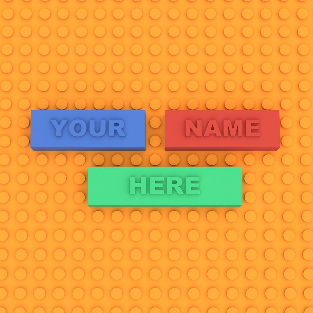 Personalized LEGO® Compatible Bricks - Colorful Customizable Blocks ...
