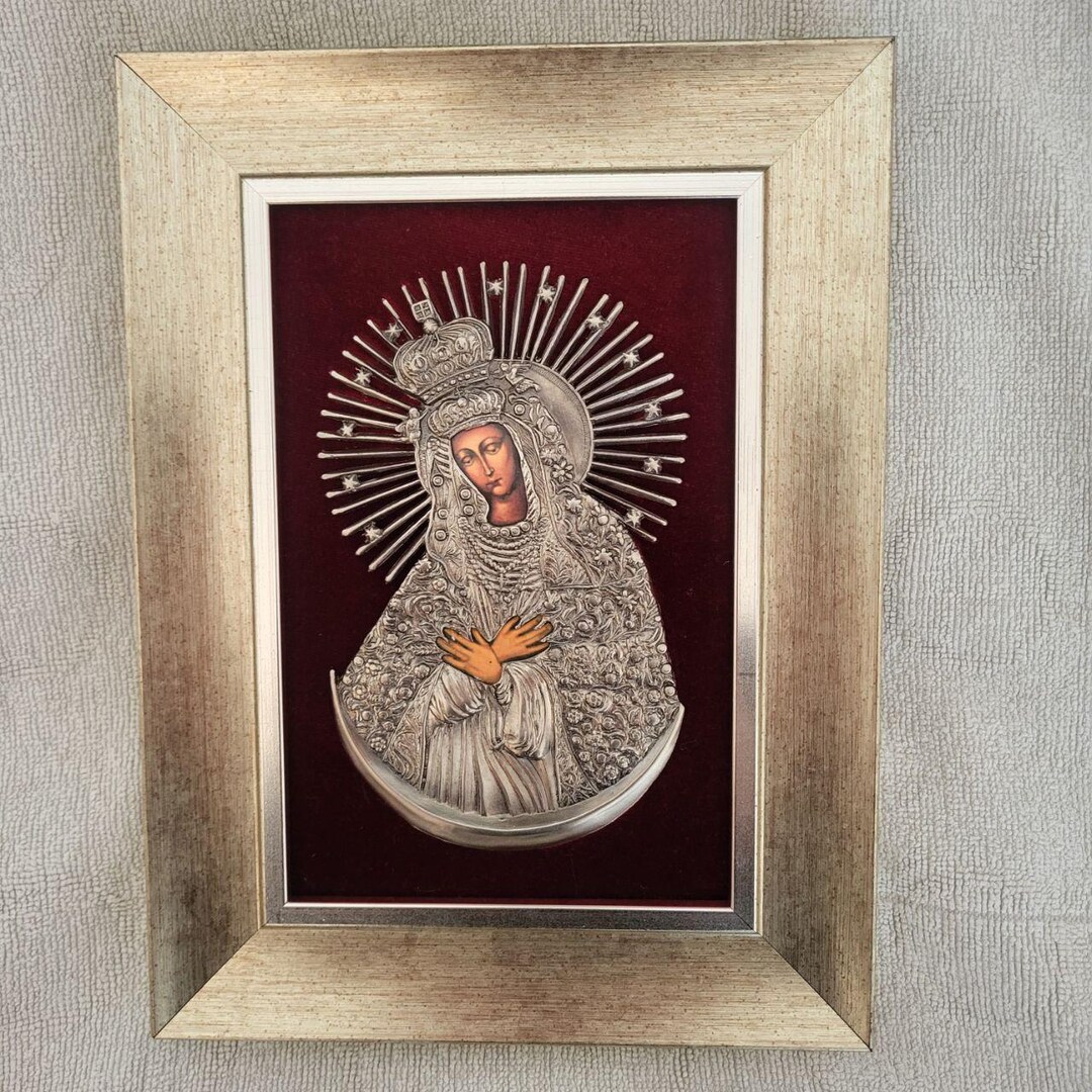 Virgin Mary of the Gate of Dawn Golden Christian Orthodox Icon Ikona ...
