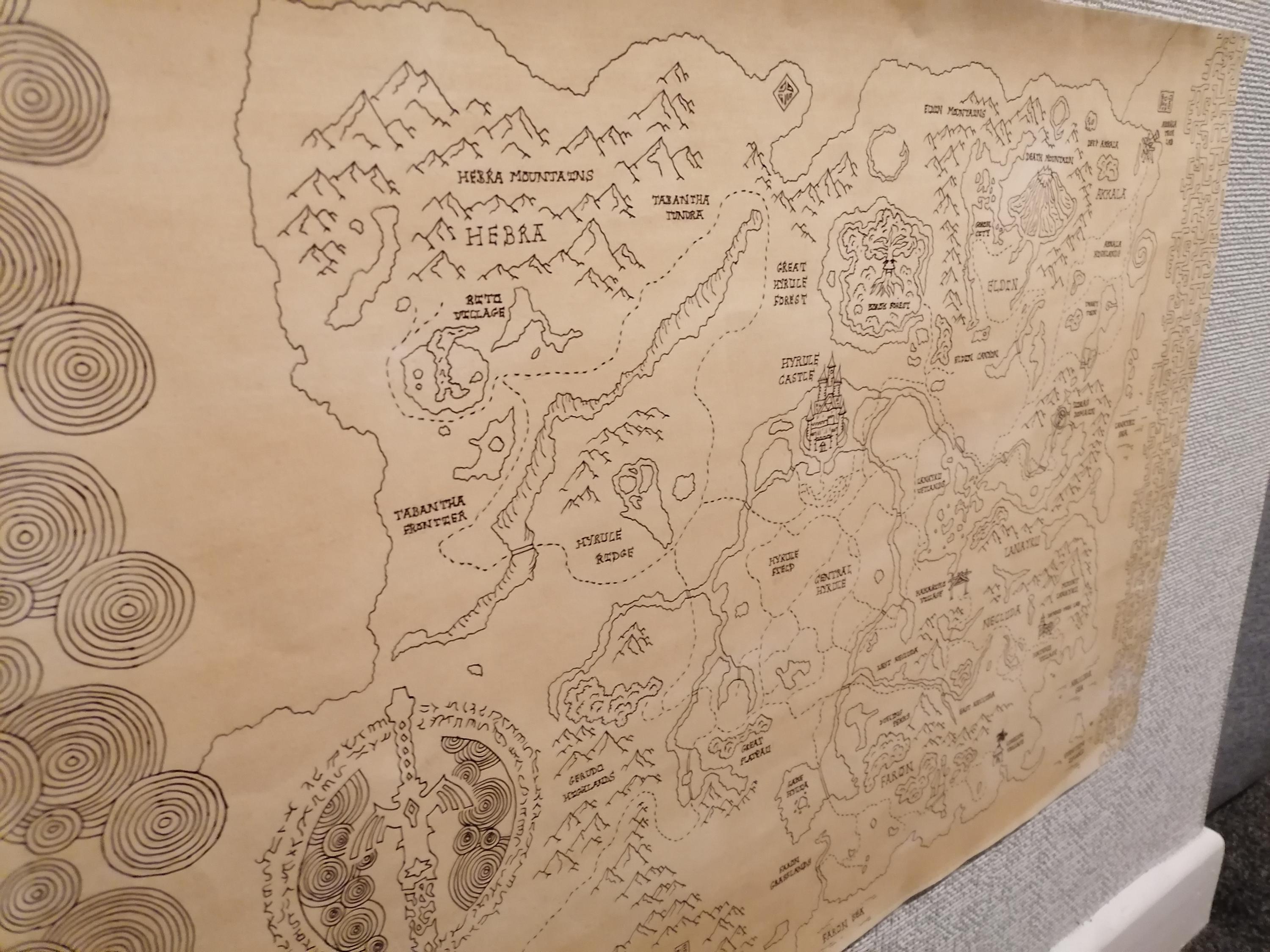 Legend of Zelda Hyrule A2 Hand Drawn Map Fantasy Map Art Gifts for ...