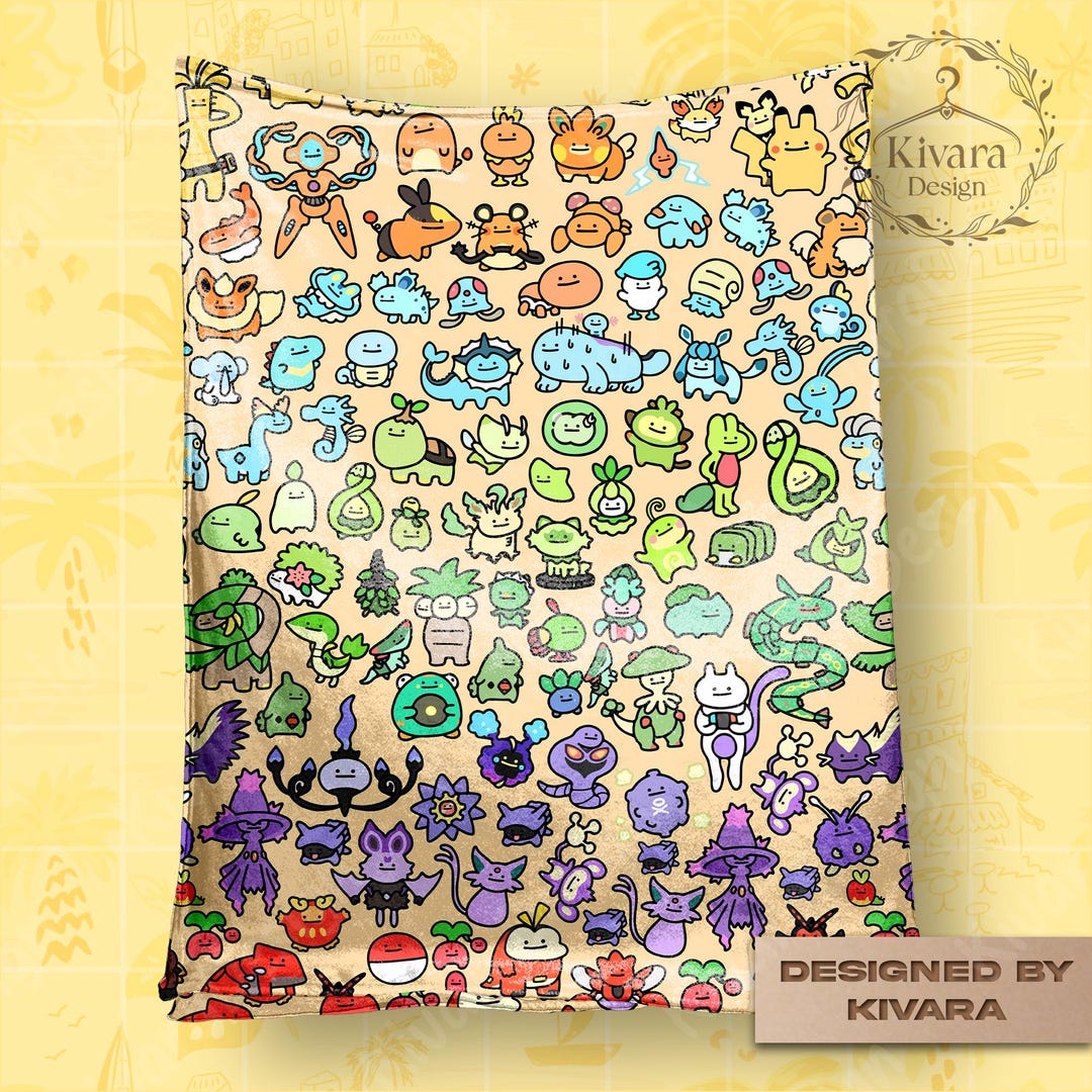 Chibi Art Blanket - Anime Home Decor Button up - Legend Vacation ...