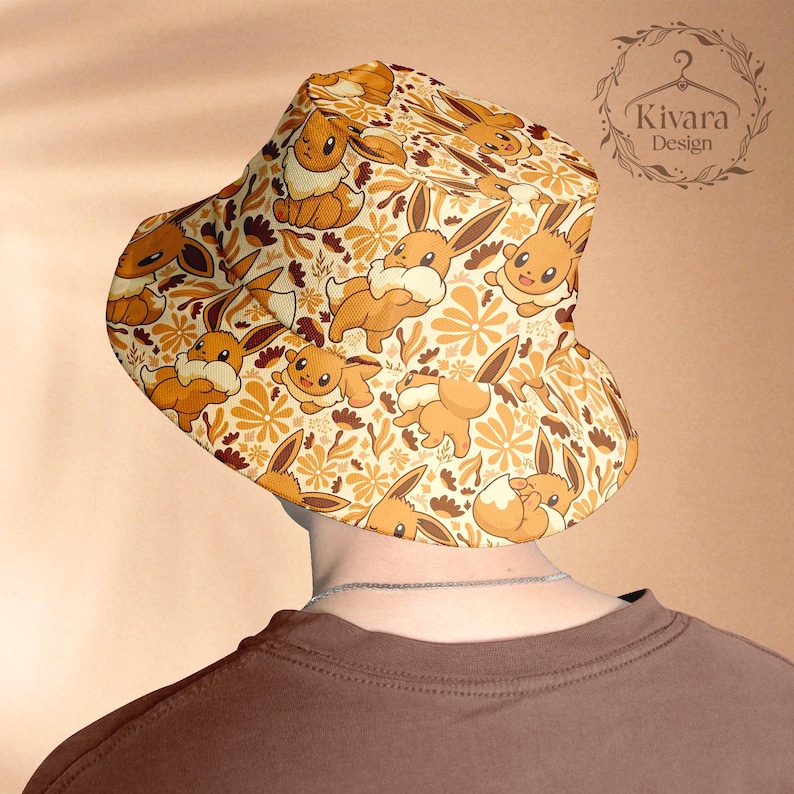 Eeveelution Bucket Hat - Evolution Anime Video Game - Comfortable Beach ...