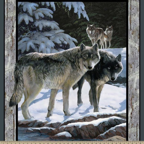 Wolf Fabric Panel - Etsy