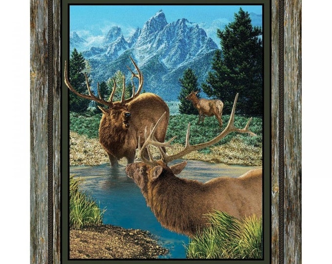 Elk Deer Fabric Quilt Panel by Springs Creative - Etsy