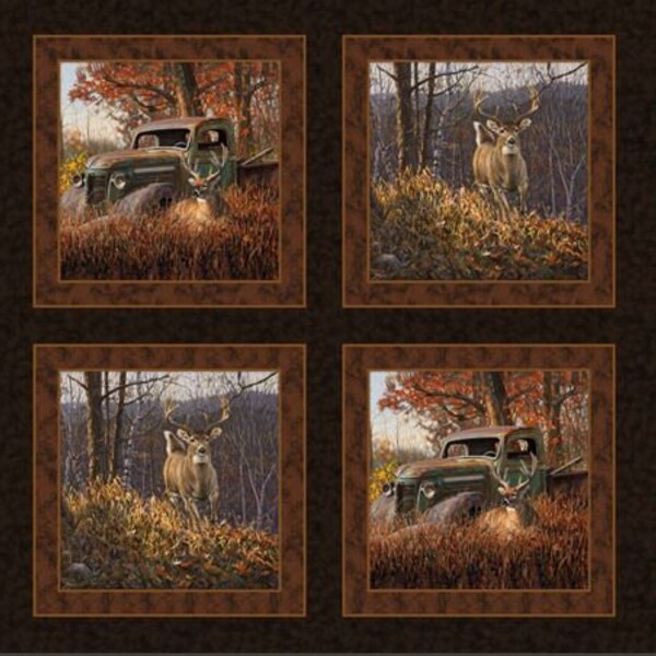 Deer Panel Fabric - Etsy