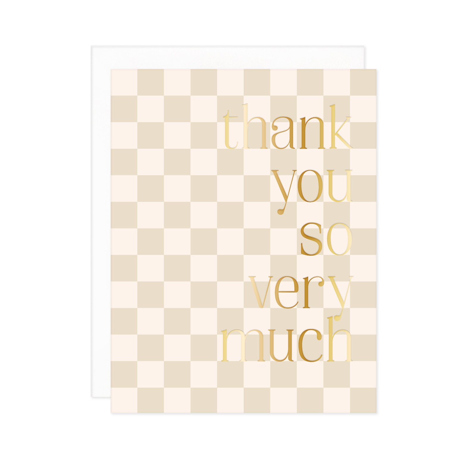 Neutral Check Thank You so Very Much Card Checker Thank You Card ...
