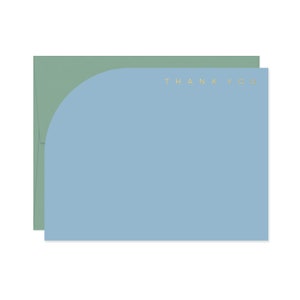 Curve Thank You Note Set, Gold Foil Luxury Note Set, Neutral Stationery ...