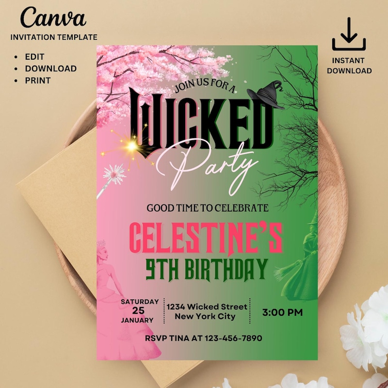 Wicked Party Invitations - Etsy