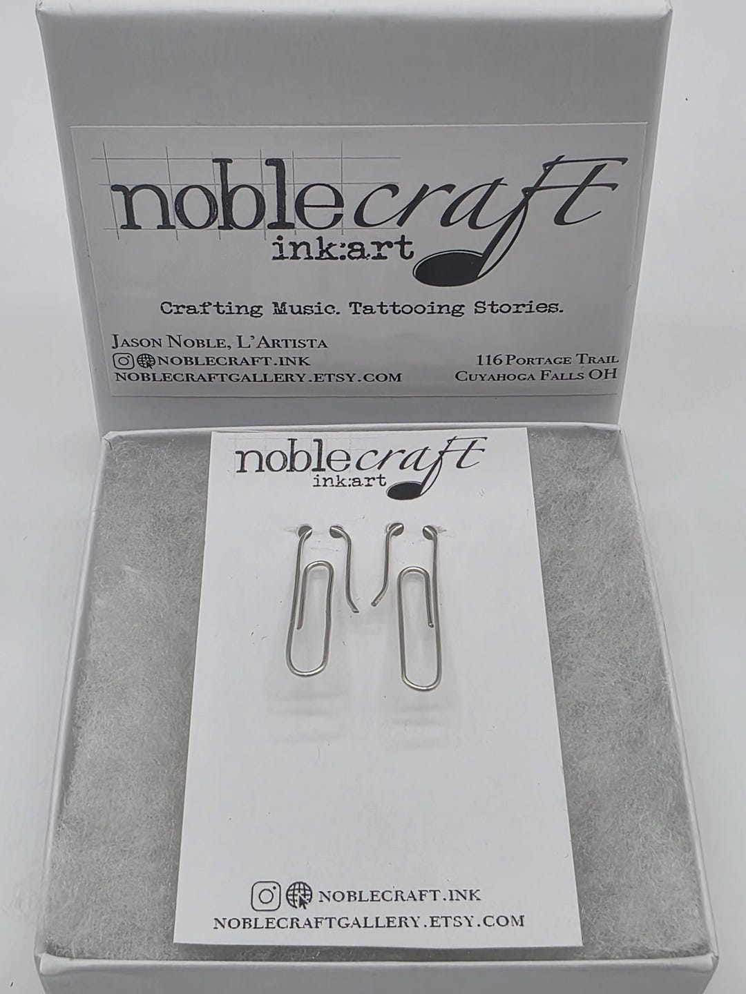 Hand Crafted Sterling Silver Paper Clip Earrings - Etsy