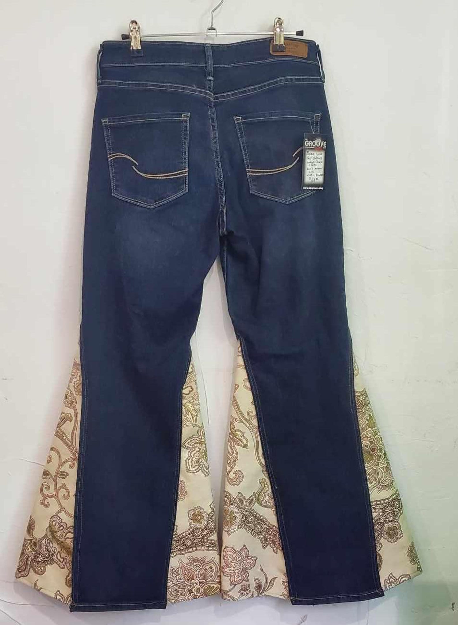 Flared Jeans / Bell Bottoms! Double Flare, Hand Sewn Using Vintage ...