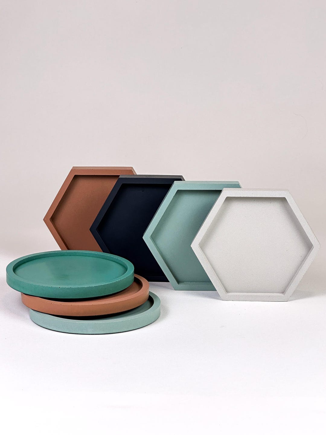 Concrete Coasters Set | Handmade Modern Drink Coasters & Minimalist ...