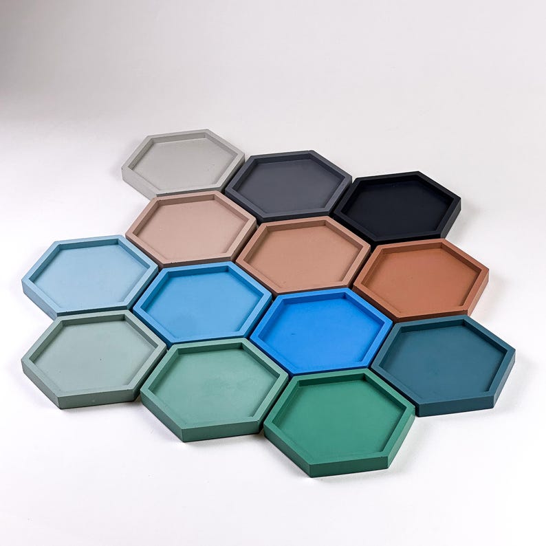 Concrete Coasters Set | Handmade Modern Drink Coasters & Minimalist ...
