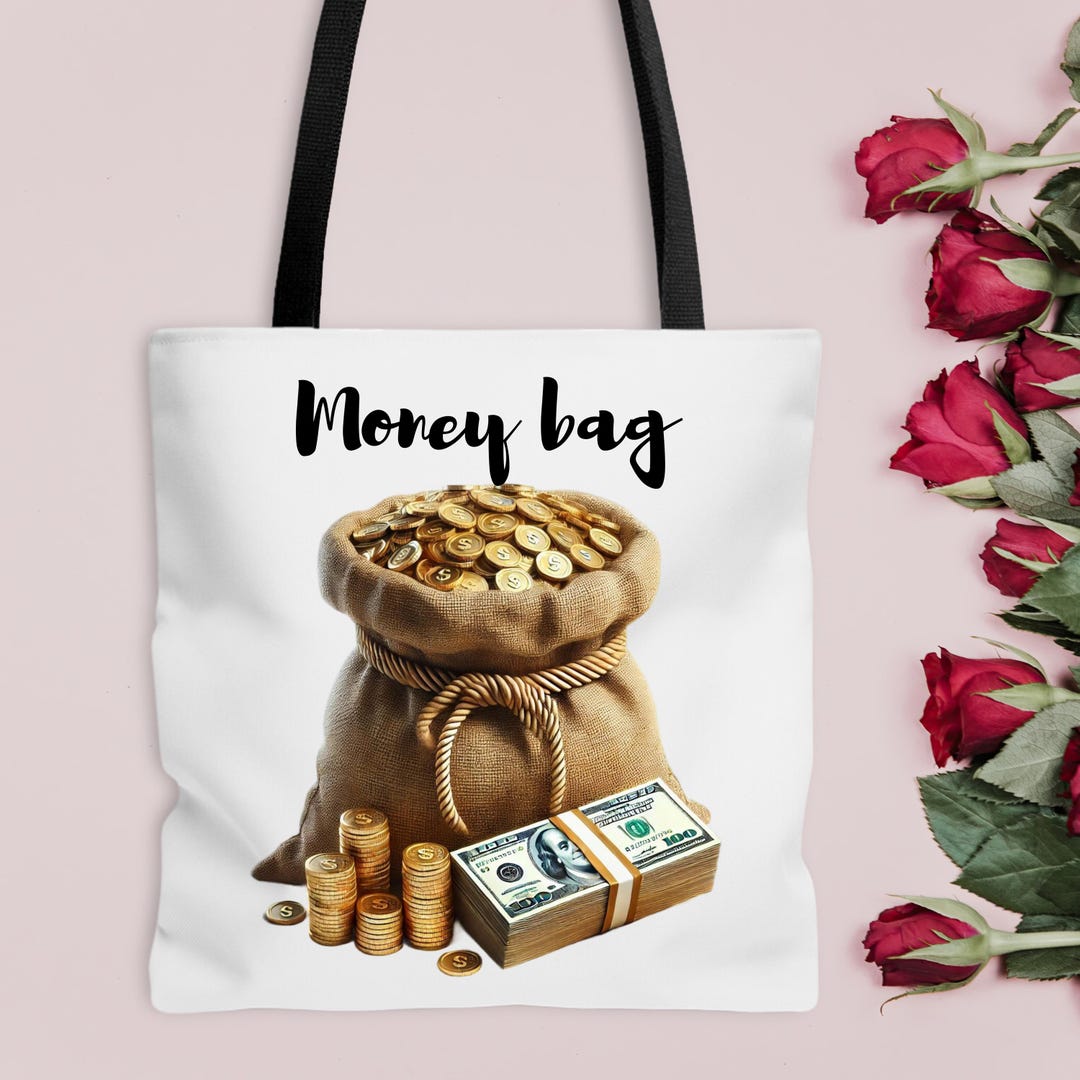 Money Bag Tote, Cash Carrier, Rich Vibes Only, Millionaire Mood Tote ...