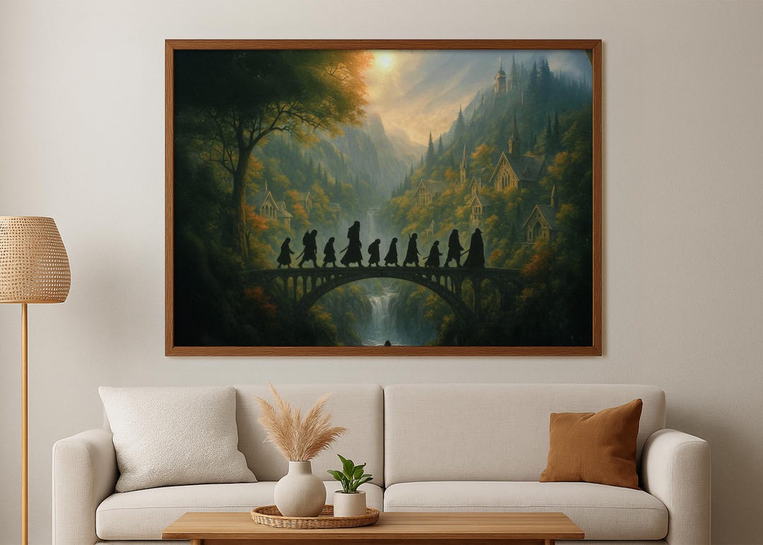 LOTR Rivendell Poster, Rivendell Print, LOTR Fellowship Print, Iconic ...