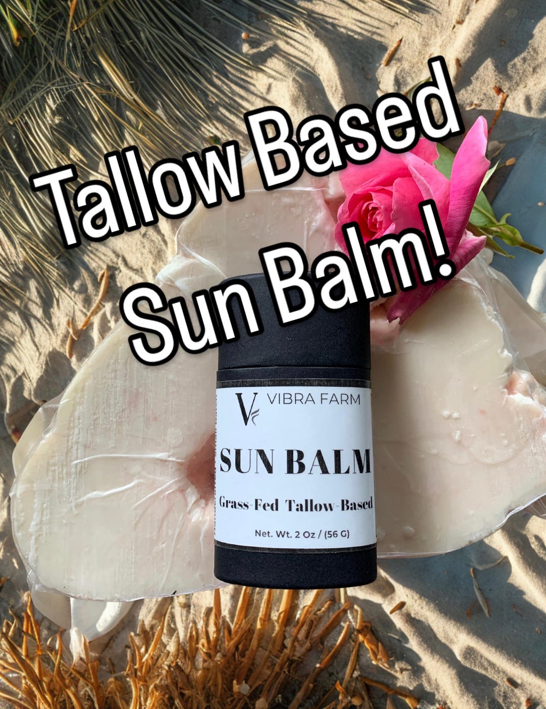 Grass-fed Tallow Sun Balm - Mineral Sun Balm With Tallow - 100% Natural ...