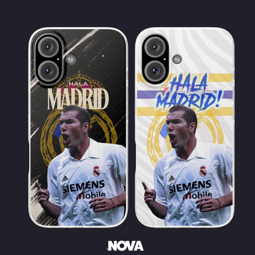 Real Madrid Zinédine Zidane "hala Madrid" Phone Cover for iPhone 16 15 ...