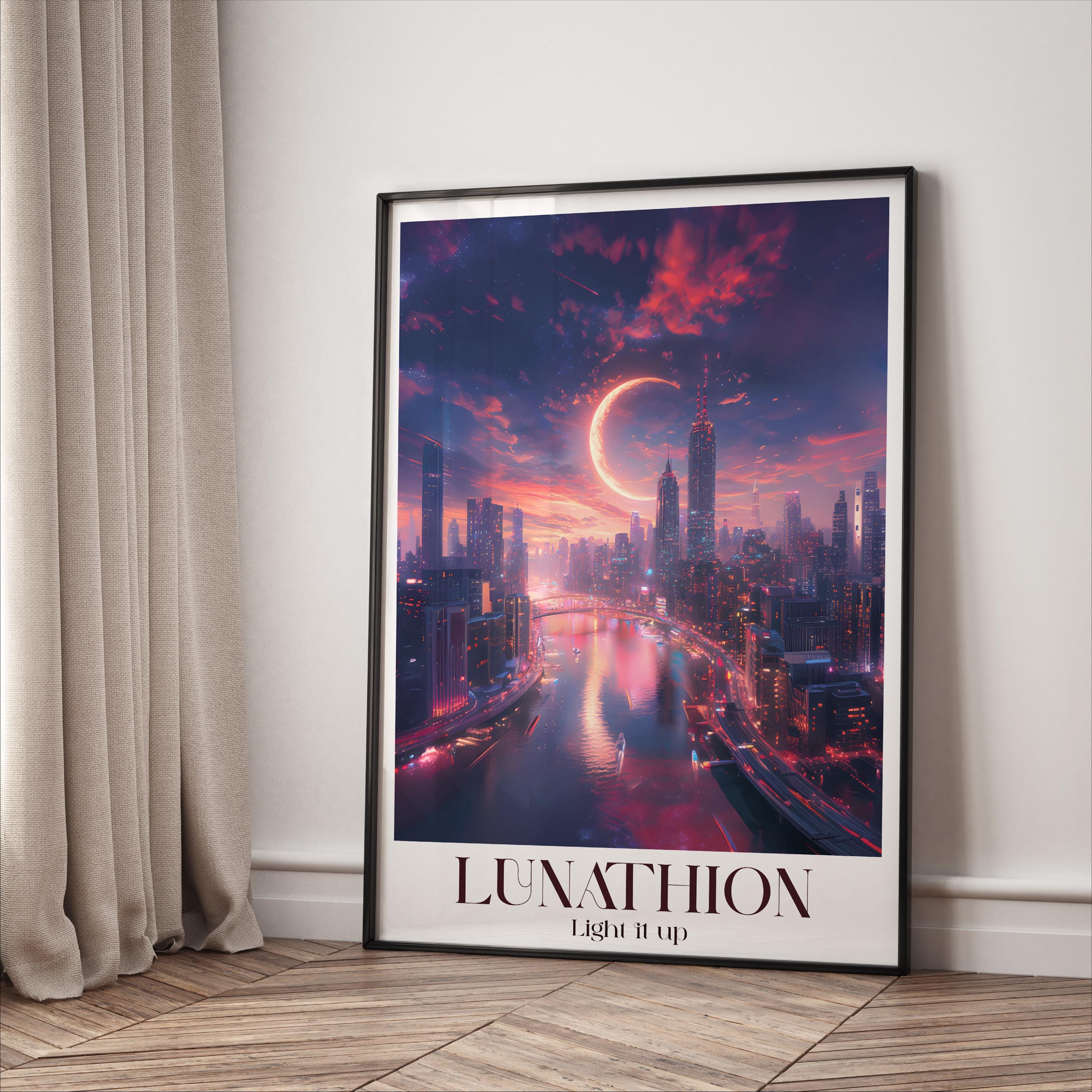 Velaris Terrasen Lunathion Poster | Sarah J. Maas Art Print | ACOTAR ...