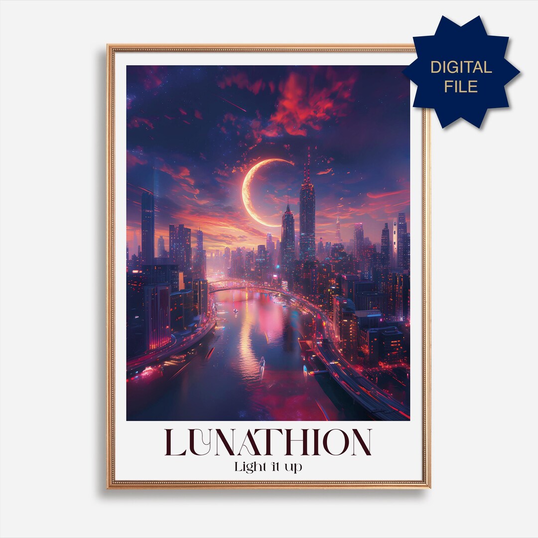 Crescent City Lunathion Poster Stampa Digitale / Sarah J Maas ...