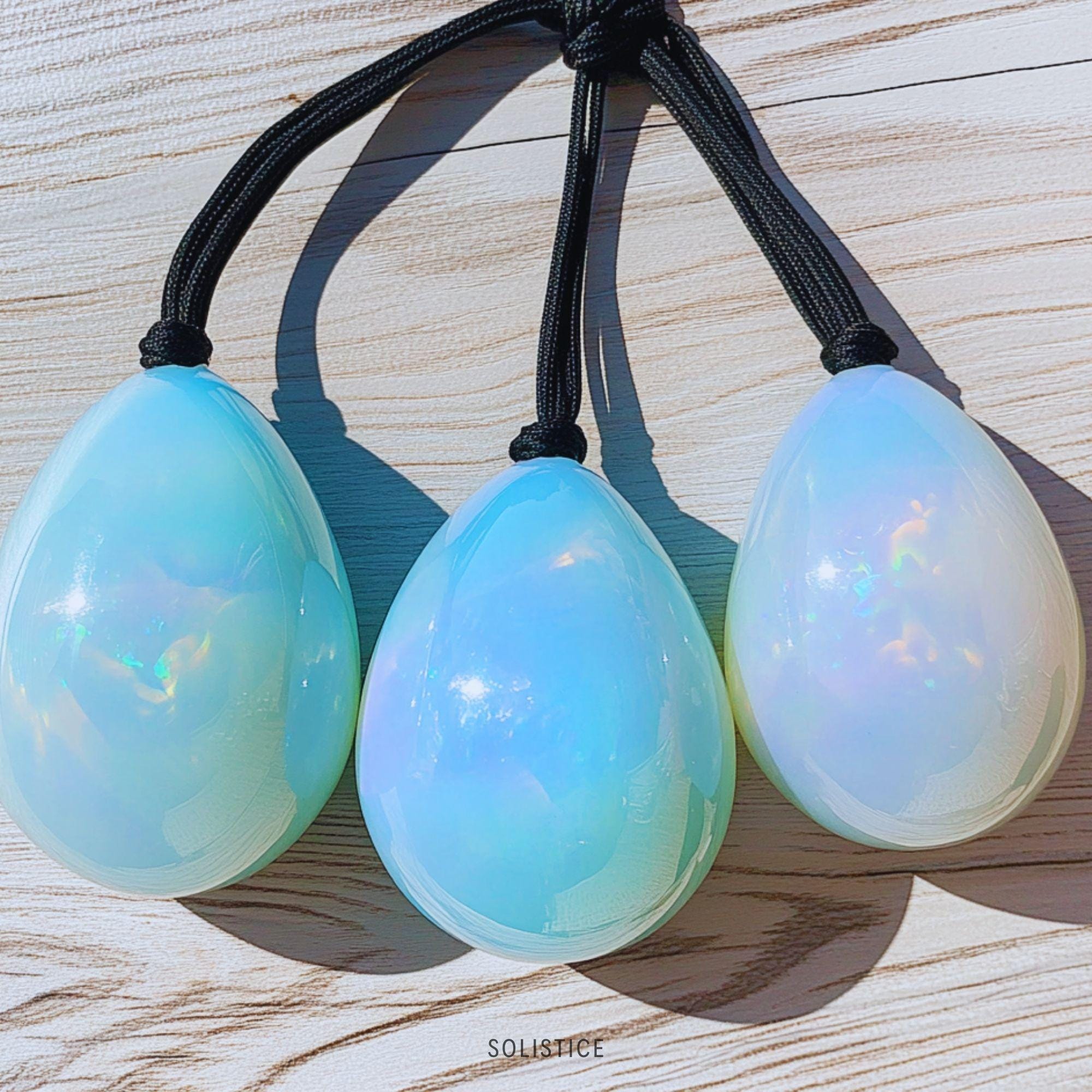 Rose Quartz Yoni Egg Set – 3 Piece Drilled Yoni Eggs – Natural Healing ...
