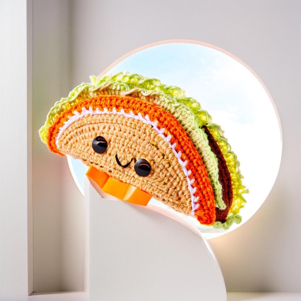 Crochet Pattern for Happy Taco Amigurumi Beginner-friendly PDF Tutorial ...