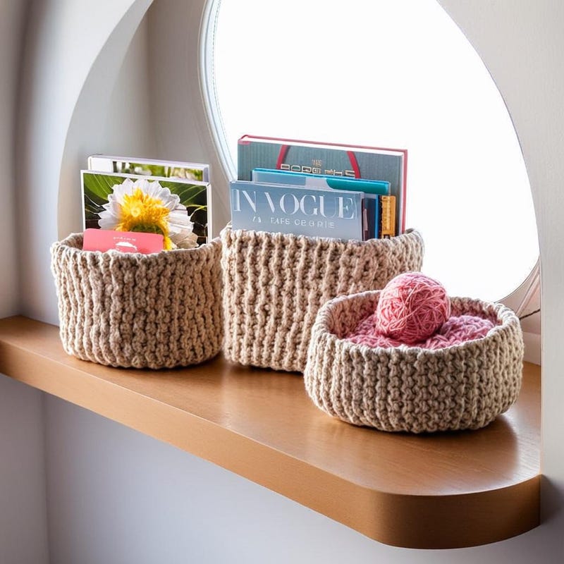 Knitting Basket - Etsy
