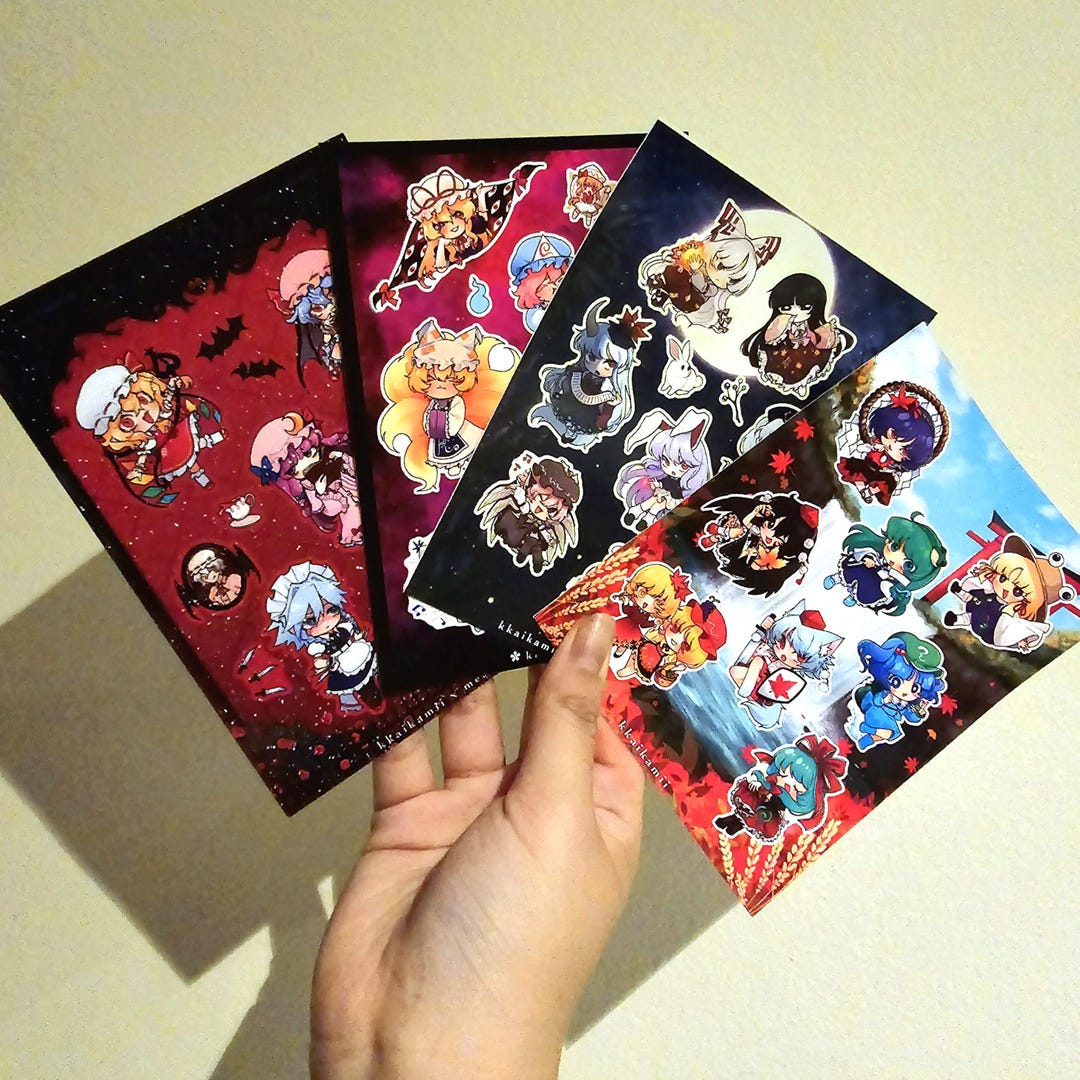 Touhou Project A6 Sticker Sheets - Etsy