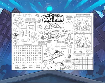 Dog Man Activity Sheet | Printable | Instant Download - Etsy