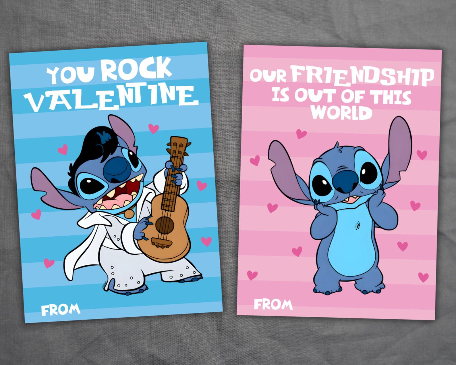 Stitch Valentine Cards, Stitch and Angel Classroom Valentines (instant ...
