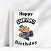 Dog Man Theme Birthday Card, PRINTABLE Dog Man Birthday Card ...