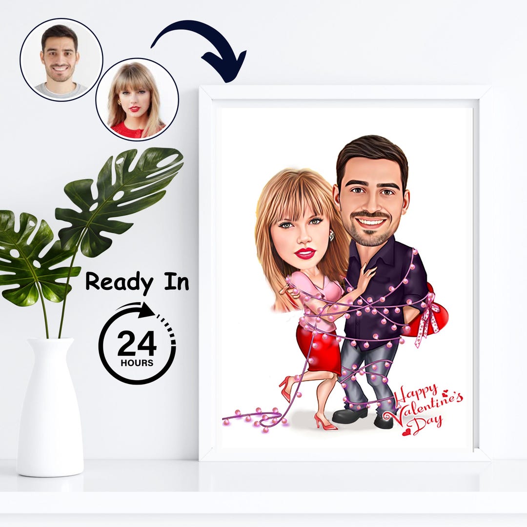 Custom Couple Cartoon From Photo – Funny Caricature Portrait ...